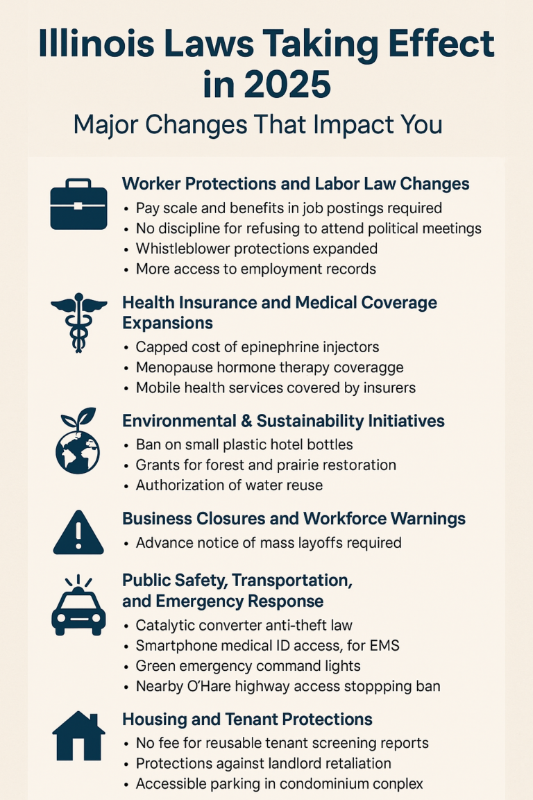 New Illinois Laws for 2025: What Residents and Businesses Need to Know